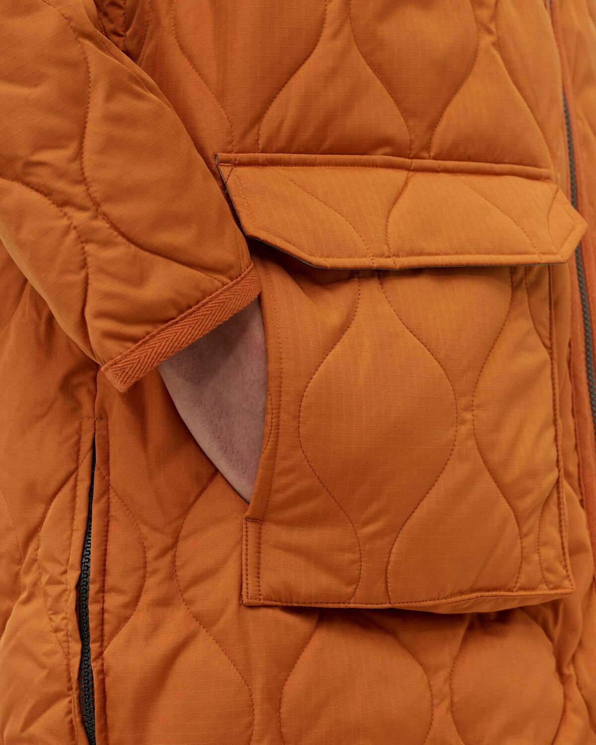 Taion Military V Neck Zip Down Co Orange Coats Taion Extra