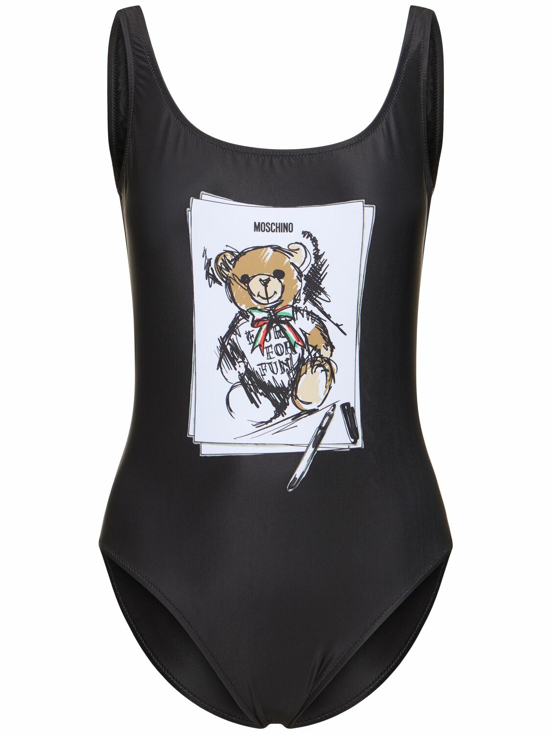 MOSCHINO Printed Lycra One Piece Swimsuit Moschino