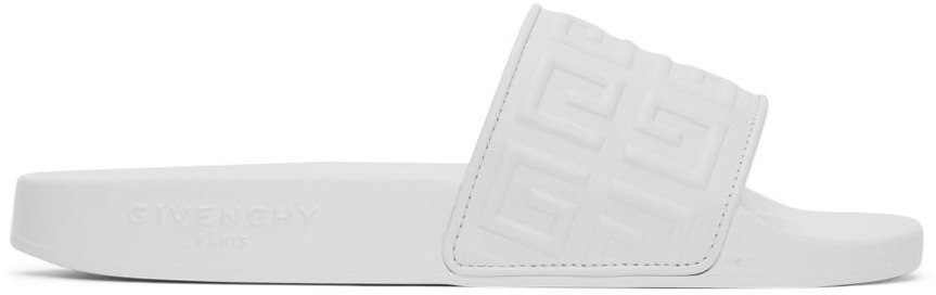 Givenchy White 4G Slide Flat Sandals Givenchy