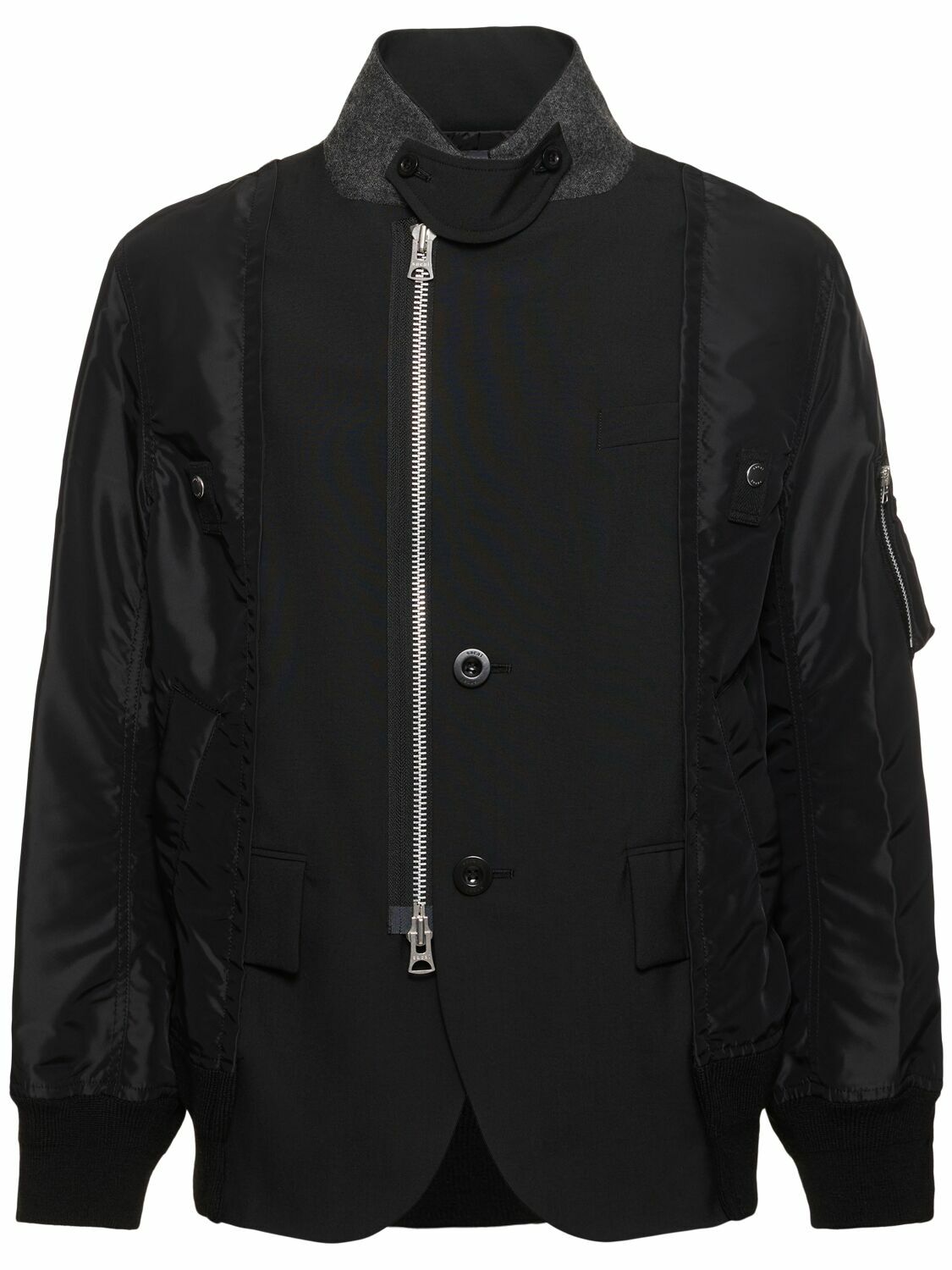 SACAI Wool Blend Twill Jacket Sacai