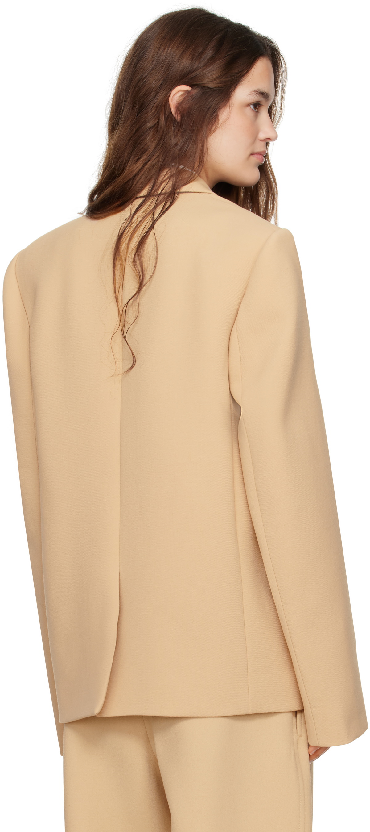 WARDROBE.NYC Beige Hailey Bieber Edition HB Blazer WARDROBE.NYC