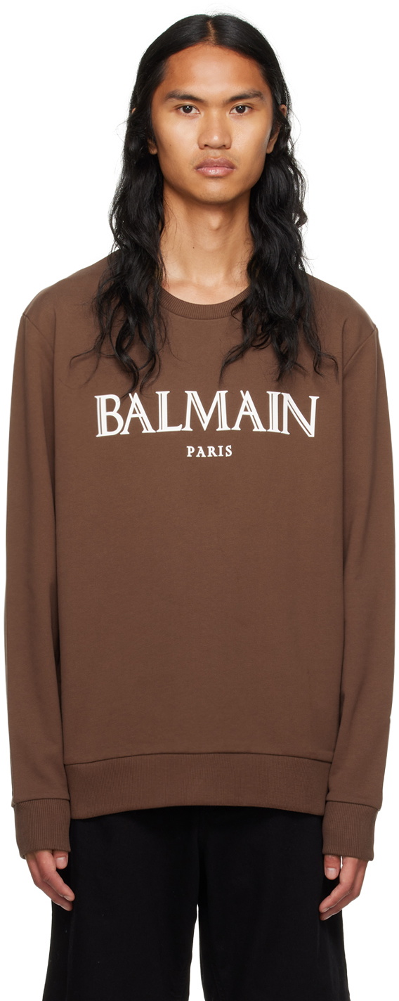 Balmain Brown Bonded Sweatshirt Balmain