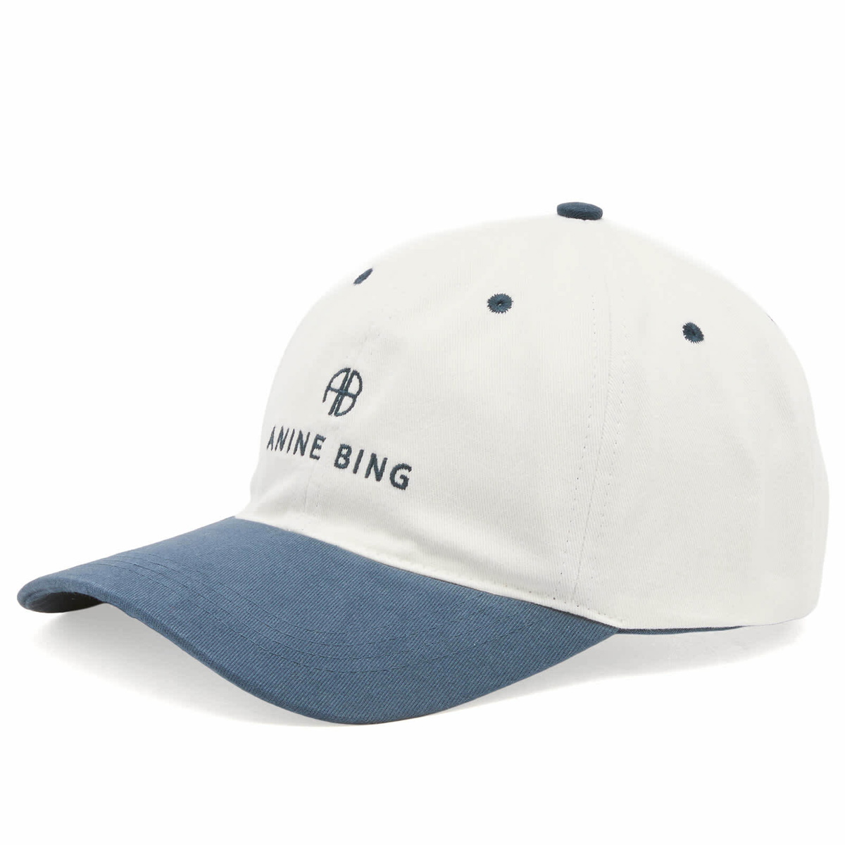 Anine Bing Women's Jeremy Baseball Cap in Ivory/Navy ANINE BING