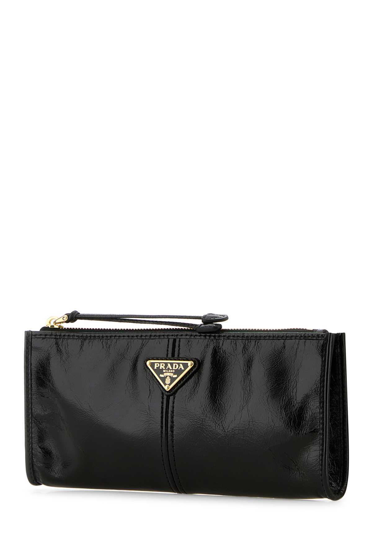 Prada Black Leather Pouch Prada