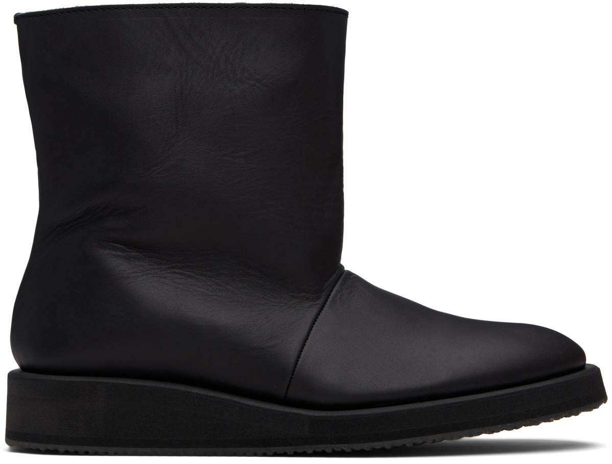 YOHJI YAMAMOTO Black Soft Matt BK High-Top Boots Yohji Yamamoto