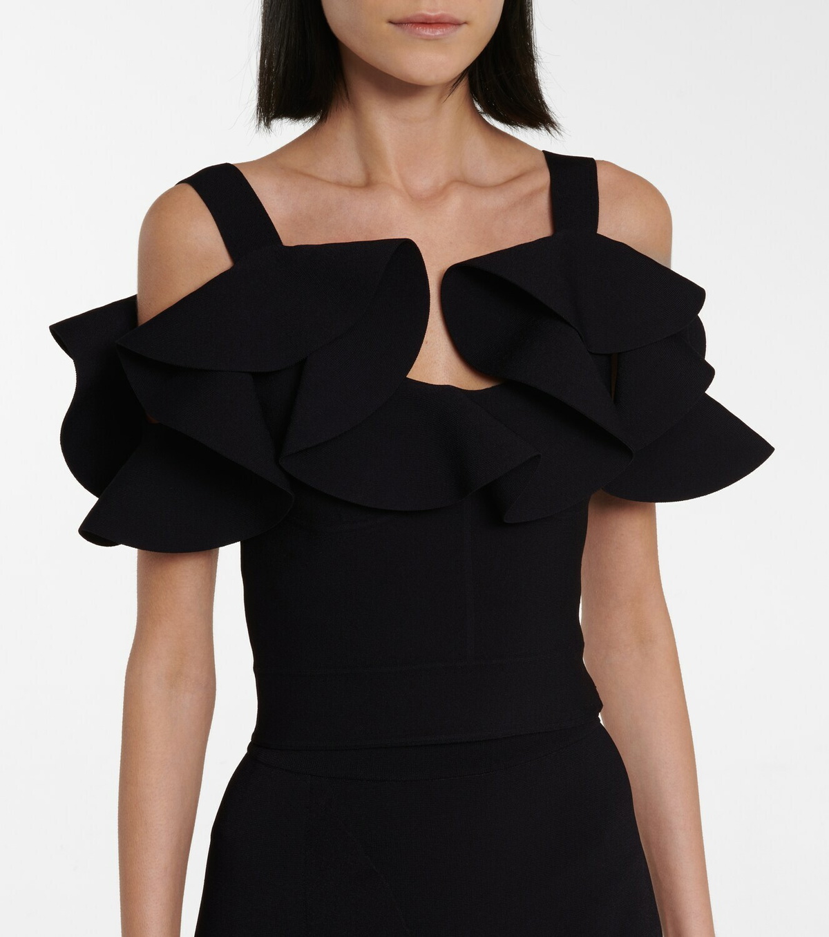 Alexander McQueen Ruffle-trimmed top Alexander McQueen