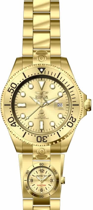 Invicta Pro Diver Automatic Gold Dial Mens Watch 45817 Invicta