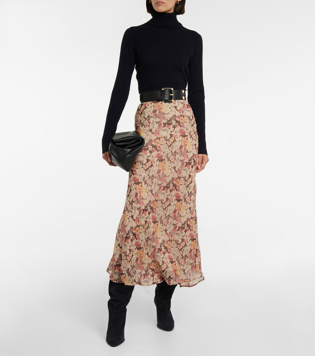 Polo Ralph Lauren - Aja floral georgette midi skirt Polo Ralph Lauren