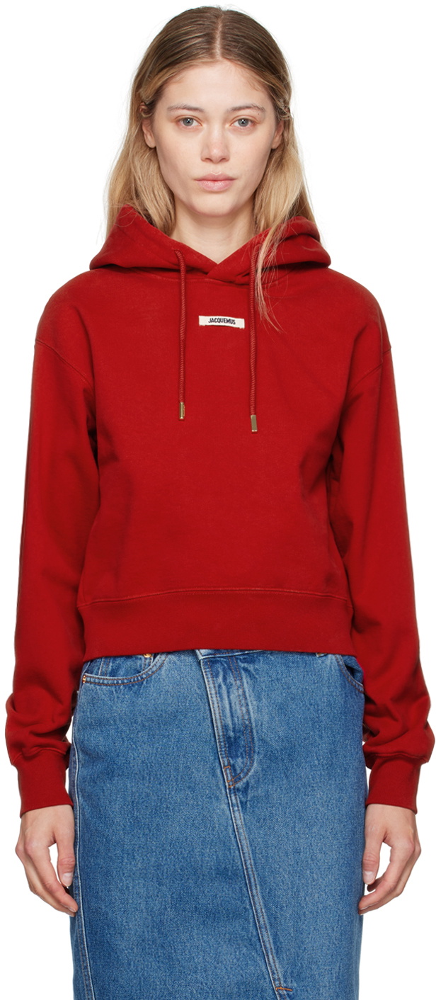 JACQUEMUS Red La Casa 'Le hoodie Gros Grain' Hoodie Jacquemus