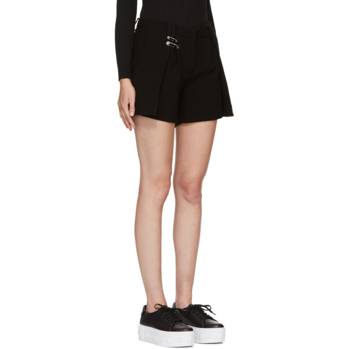 Versus Black Safety Pin Shorts Versus
