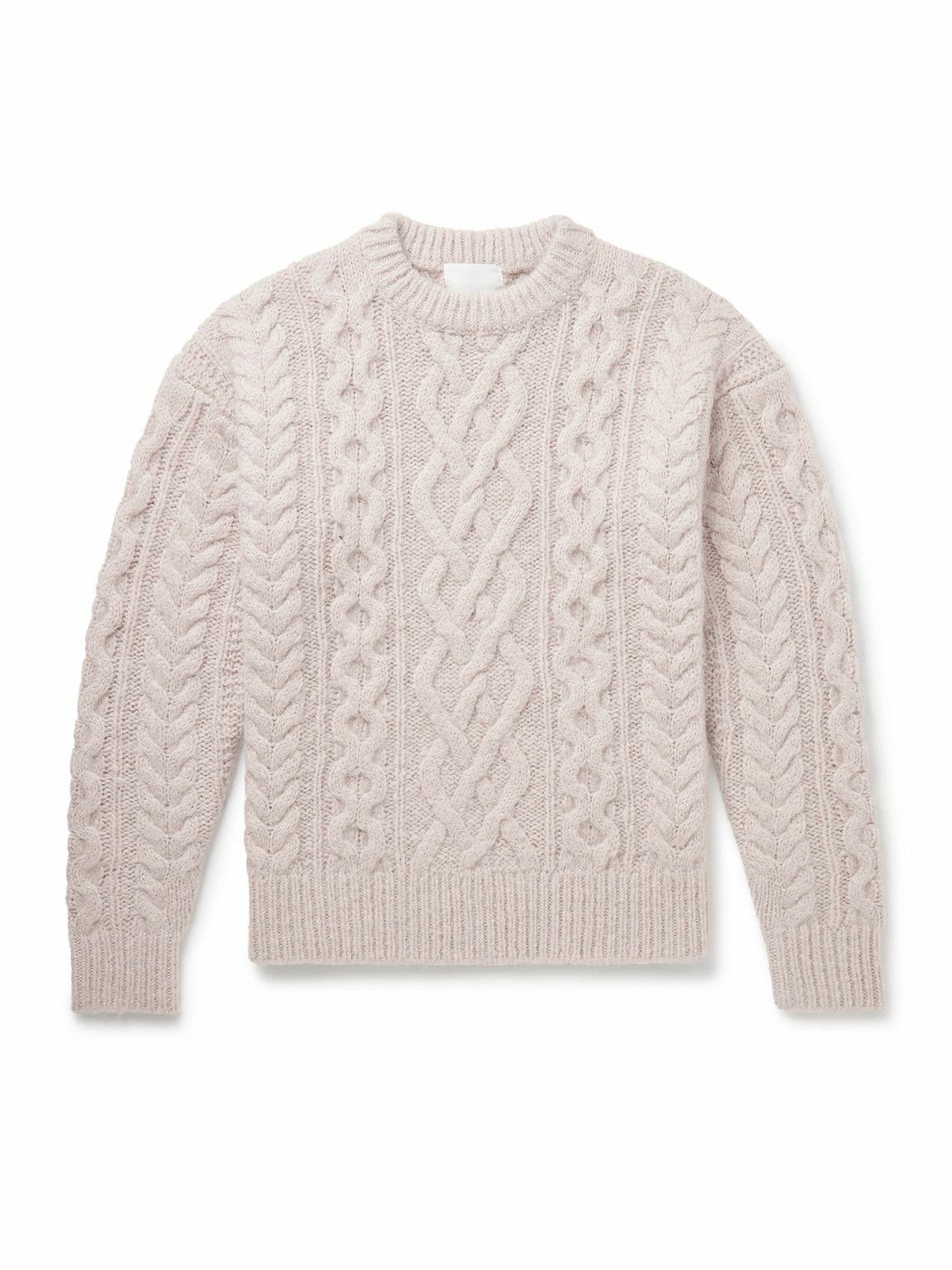 Marant - Erick Cable-Knit Brushed Wool-Blend Sweater - Pink Isabel Marant