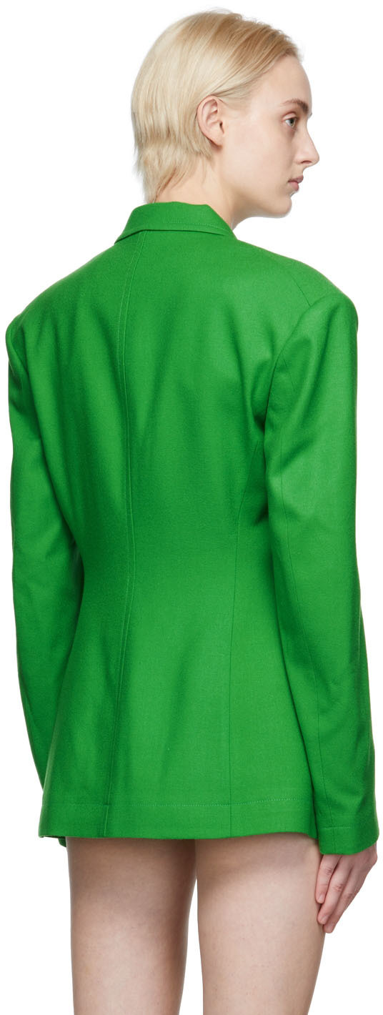 Pushbutton Green Two-Button Blazer Pushbutton