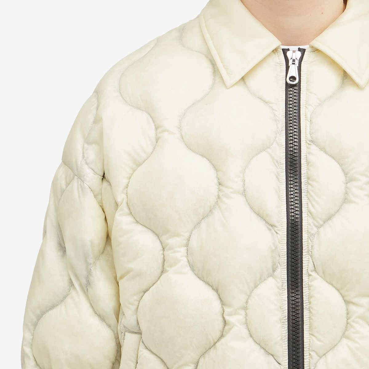 Cole Buxton Men's Translucent Taped Shirt Jacket in Vintage White Cole ...