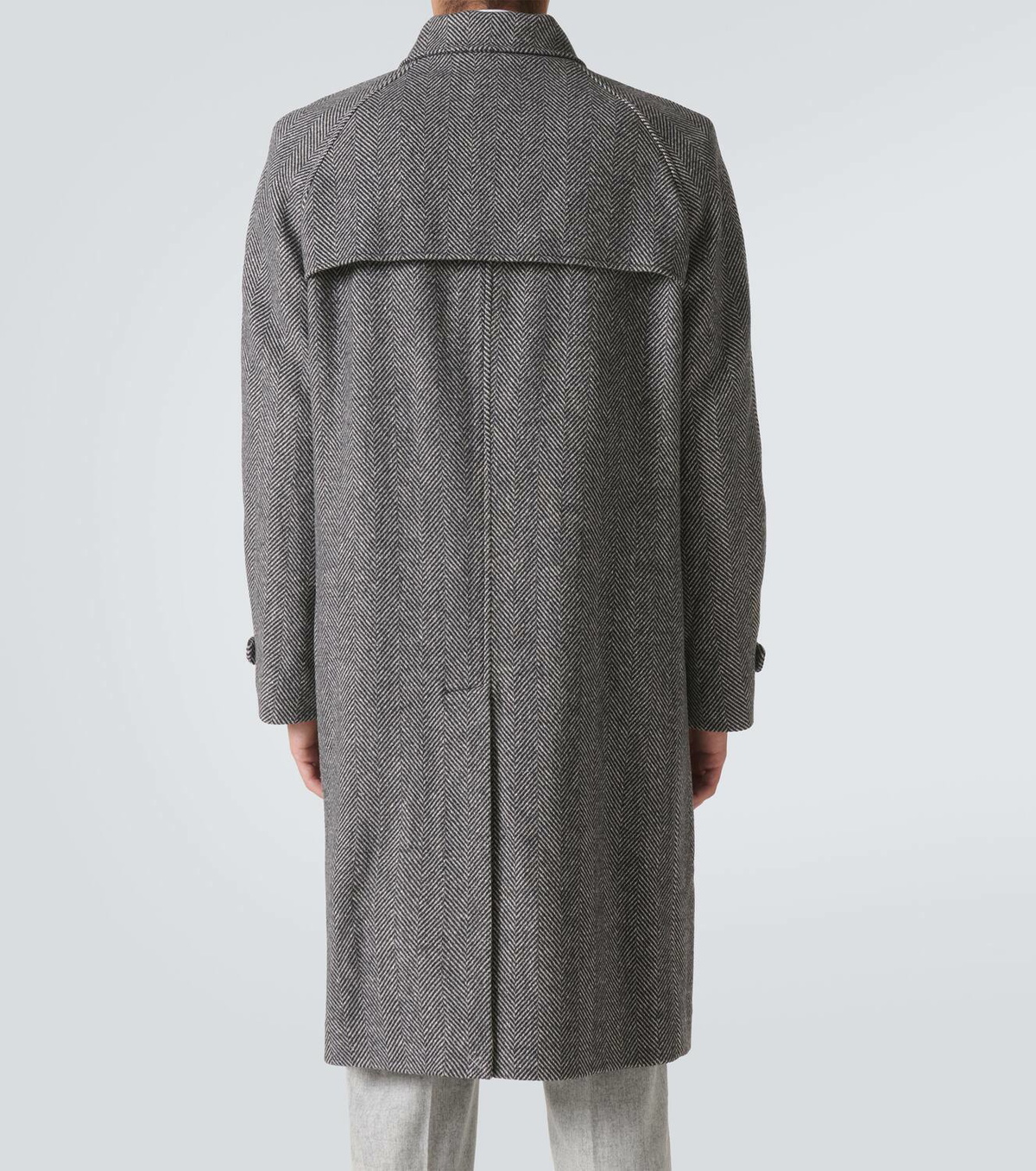 Brunello Cucinelli Herringbone wool and silk-blend coat Brunello Cucinelli