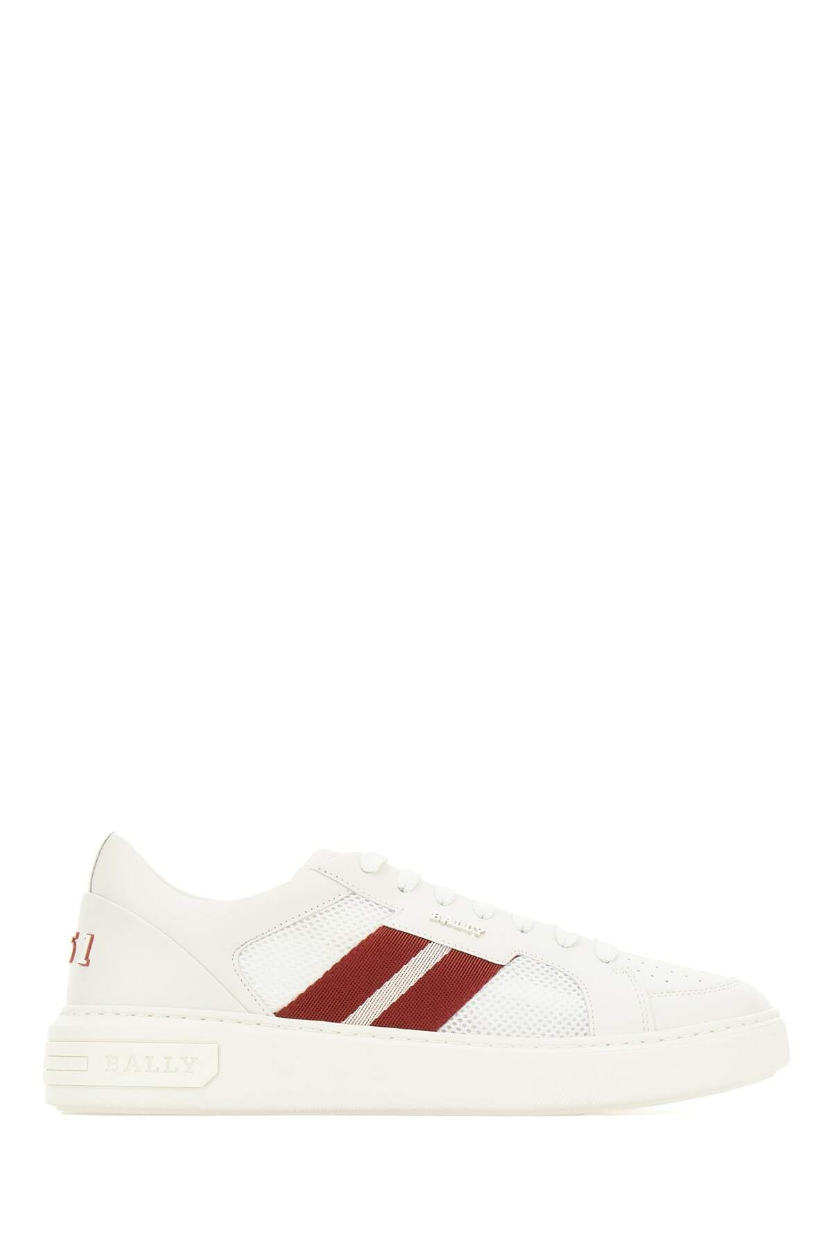 Bally White Leather And Mesh Sneakers Bally