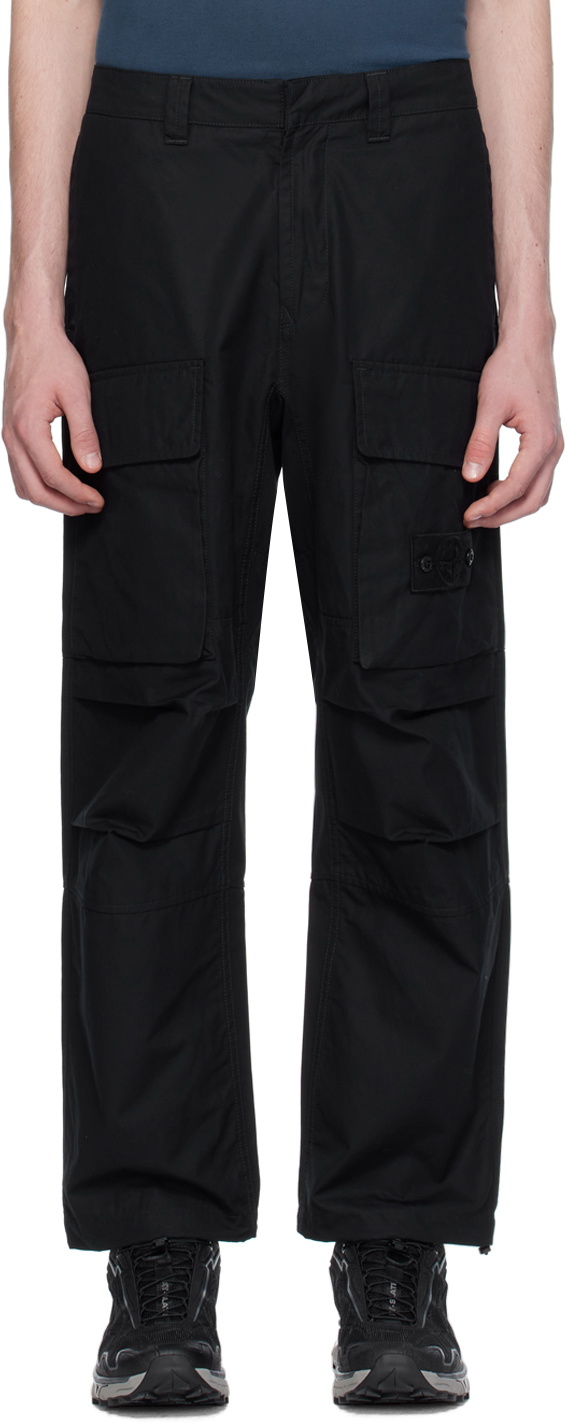 Stone Island Black Patch Cargo Pants Stone Island