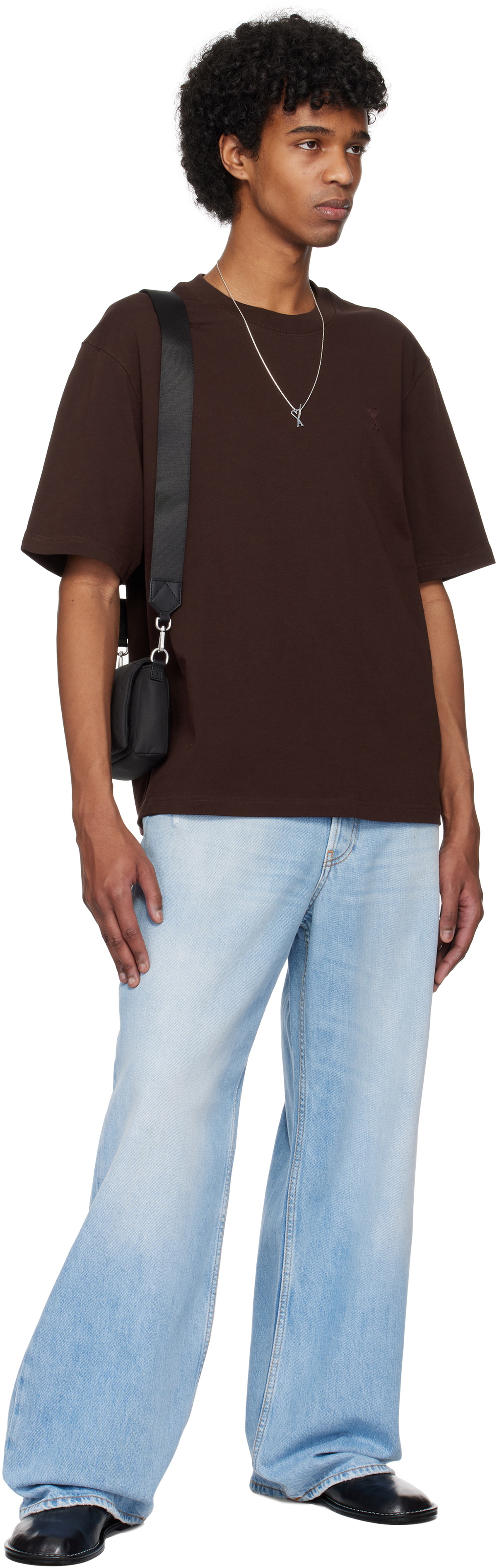 AMI Paris Black Ami de Coeur Lunch Box Bag AMI