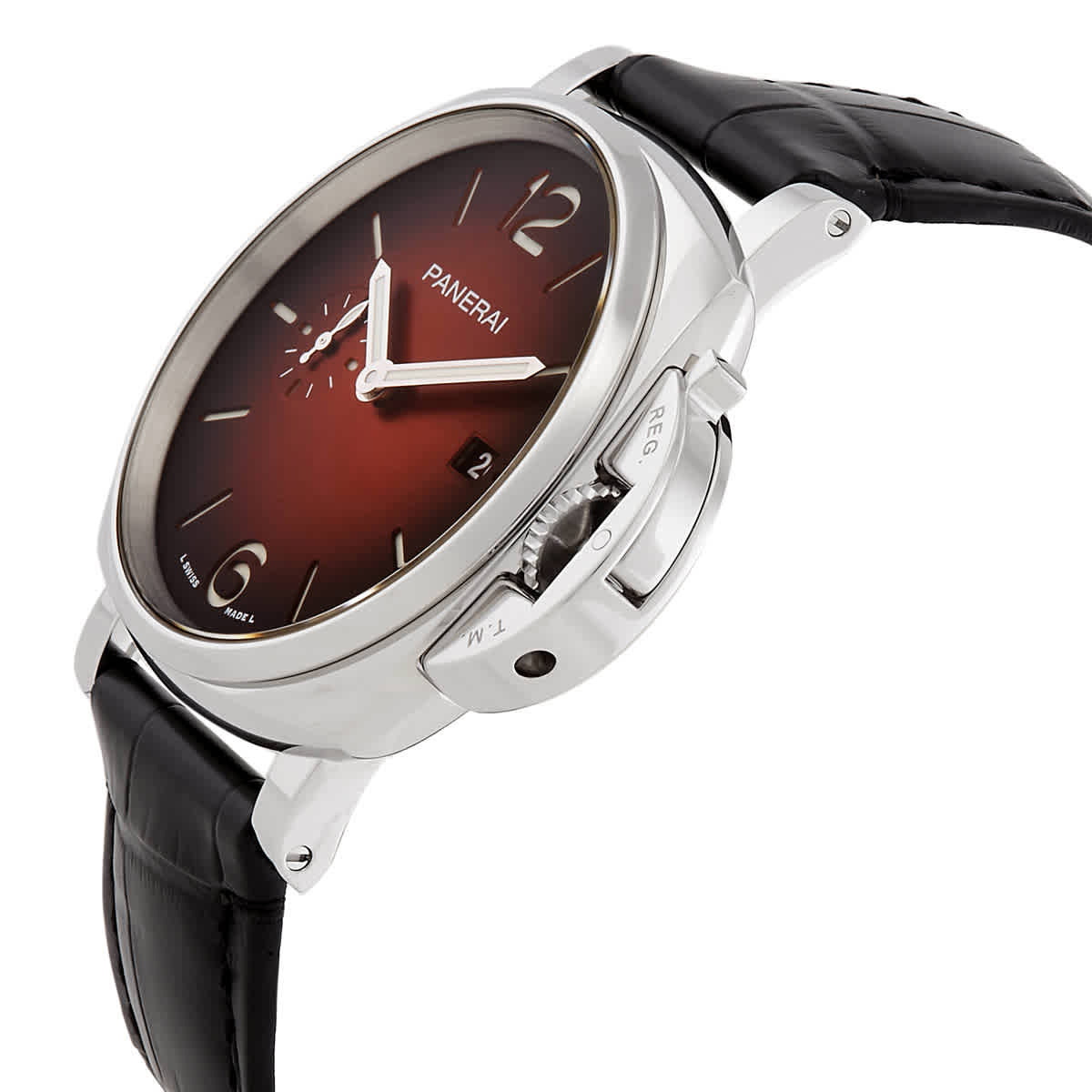 Panerai Luminor Due 42mm Automatic Burgundy Dial Mens Watch PAM01424 ...