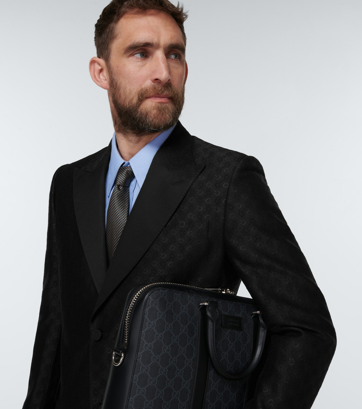 Gucci - Horsebit jacquard wool and silk blazer Gucci