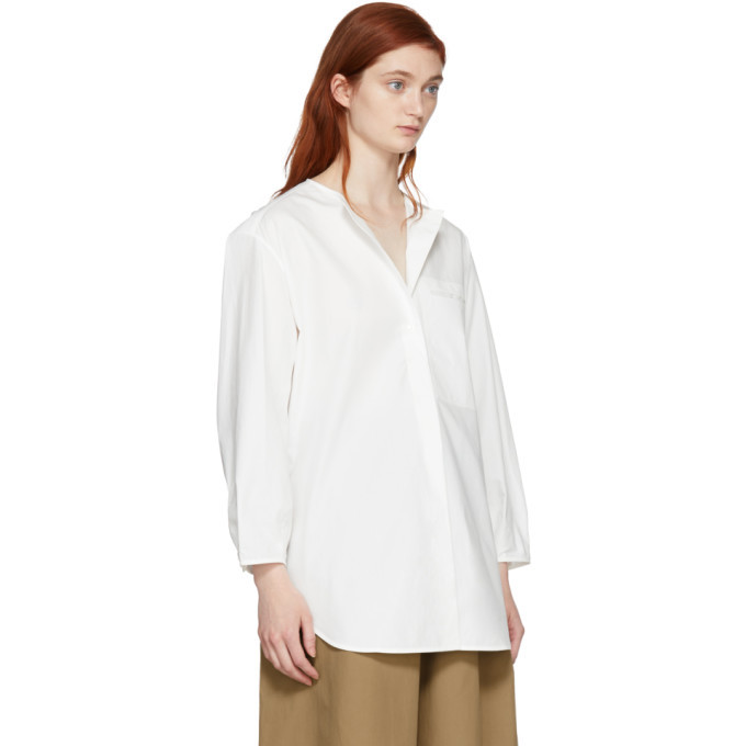 Studio Nicholson White Oversized Double-Split Shirt Studio Nicholson