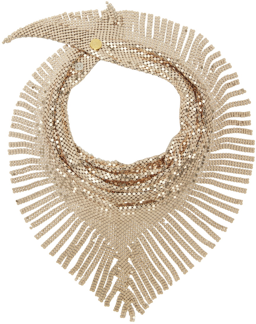Paco Rabanne Gold Pixel Scarf Paco Rabanne