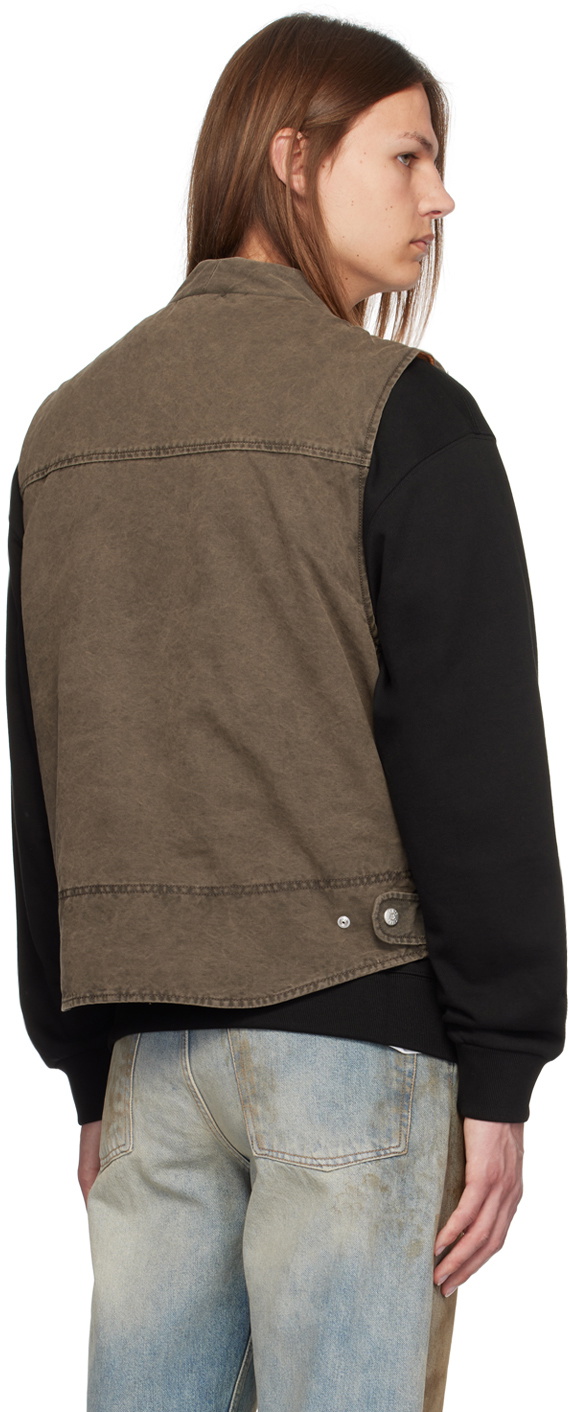 Kenzo Khaki Mutlipocket Vest Kenzo