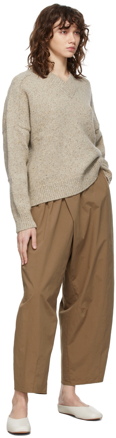 CORDERA Tan Cotton Crossed Pants CORDERA