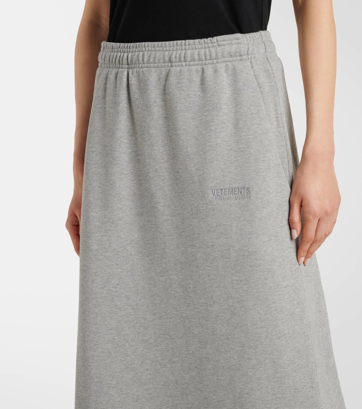 Vetements Molleton cotton-blend maxi skirt Vetements
