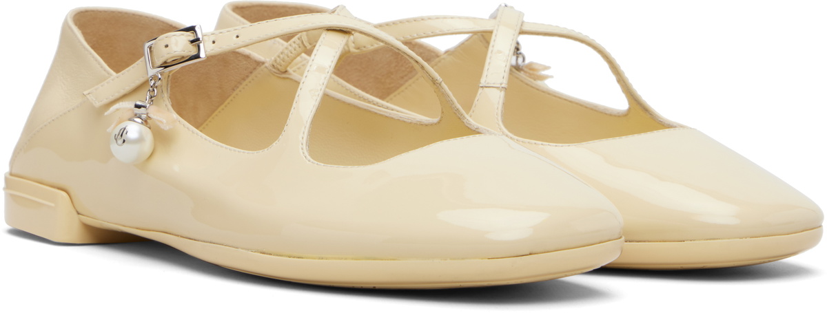 Jimmy Choo Off-White Eleri Ballerina Flats Jimmy Choo