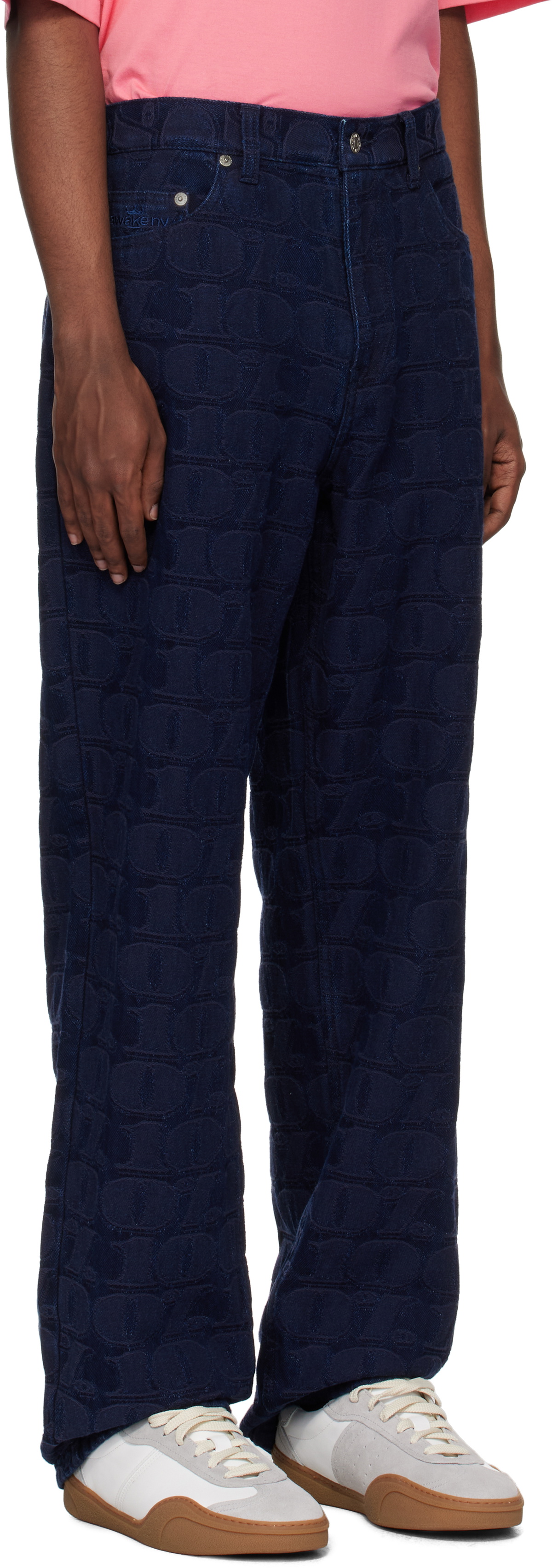 Awake NY Navy Jacquard '100' Jeans Awake NY