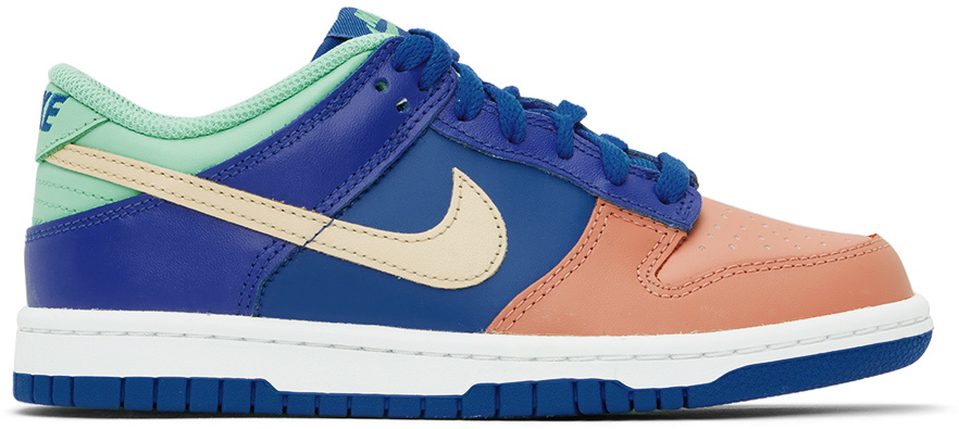 Nike Kids Blue & Pink Dunk Low Big Kids Sneakers Nike