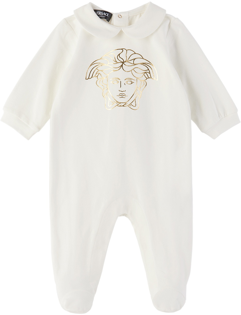 Versace Baby White Medusa Jumpsuit Versace
