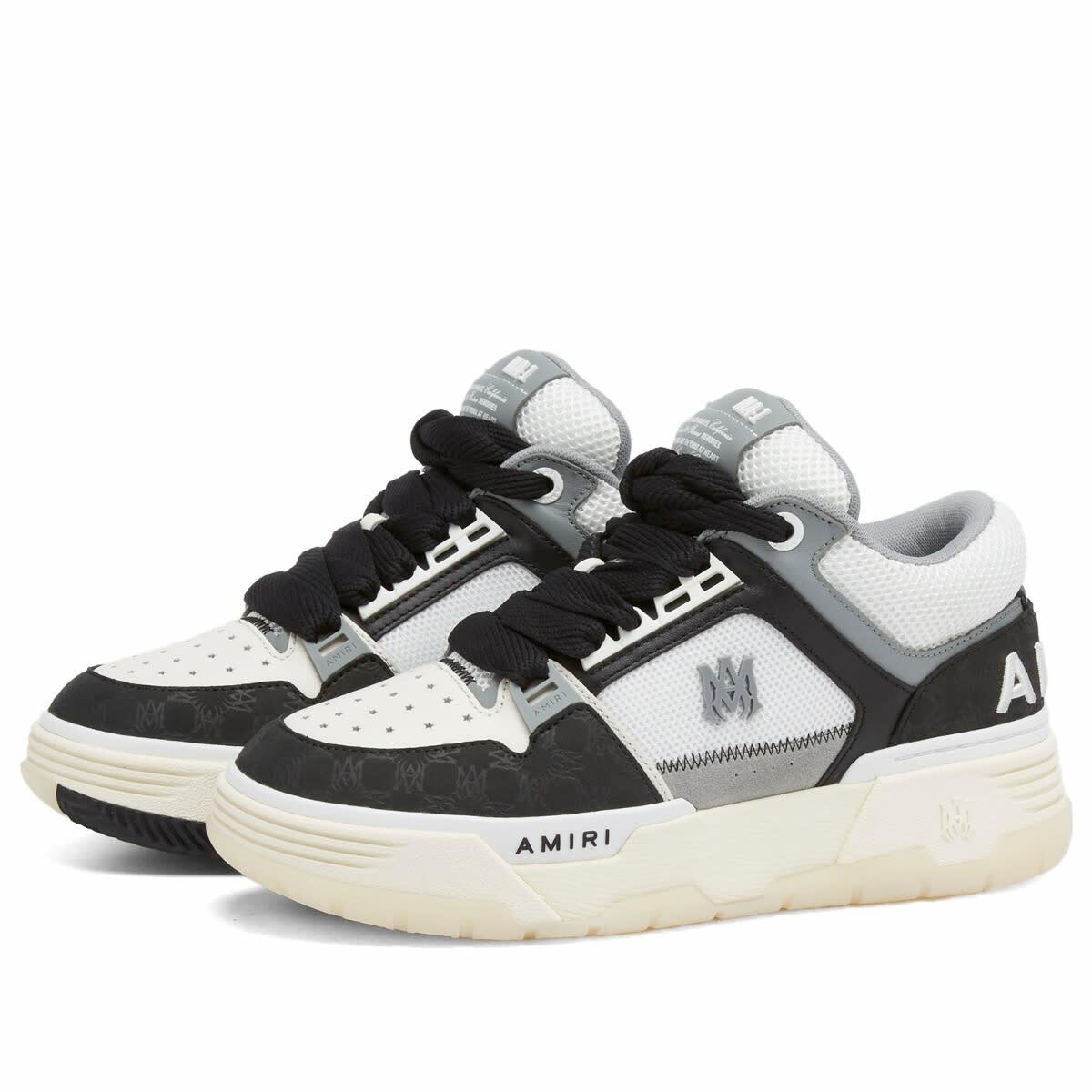 AMIRI Men's MA-1 Quad Debossed Nubuck Sneaker in Black Amiri