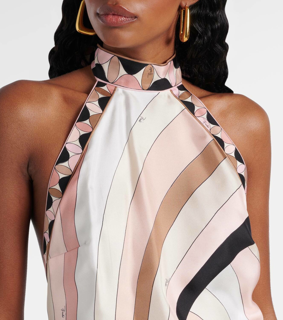 Pucci Iride silk twill top Emilio Pucci