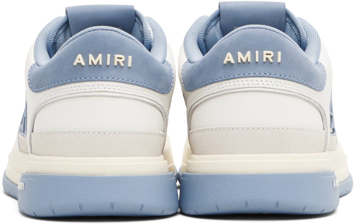 AMIRI White & Blue Classic Low Sneakers Amiri