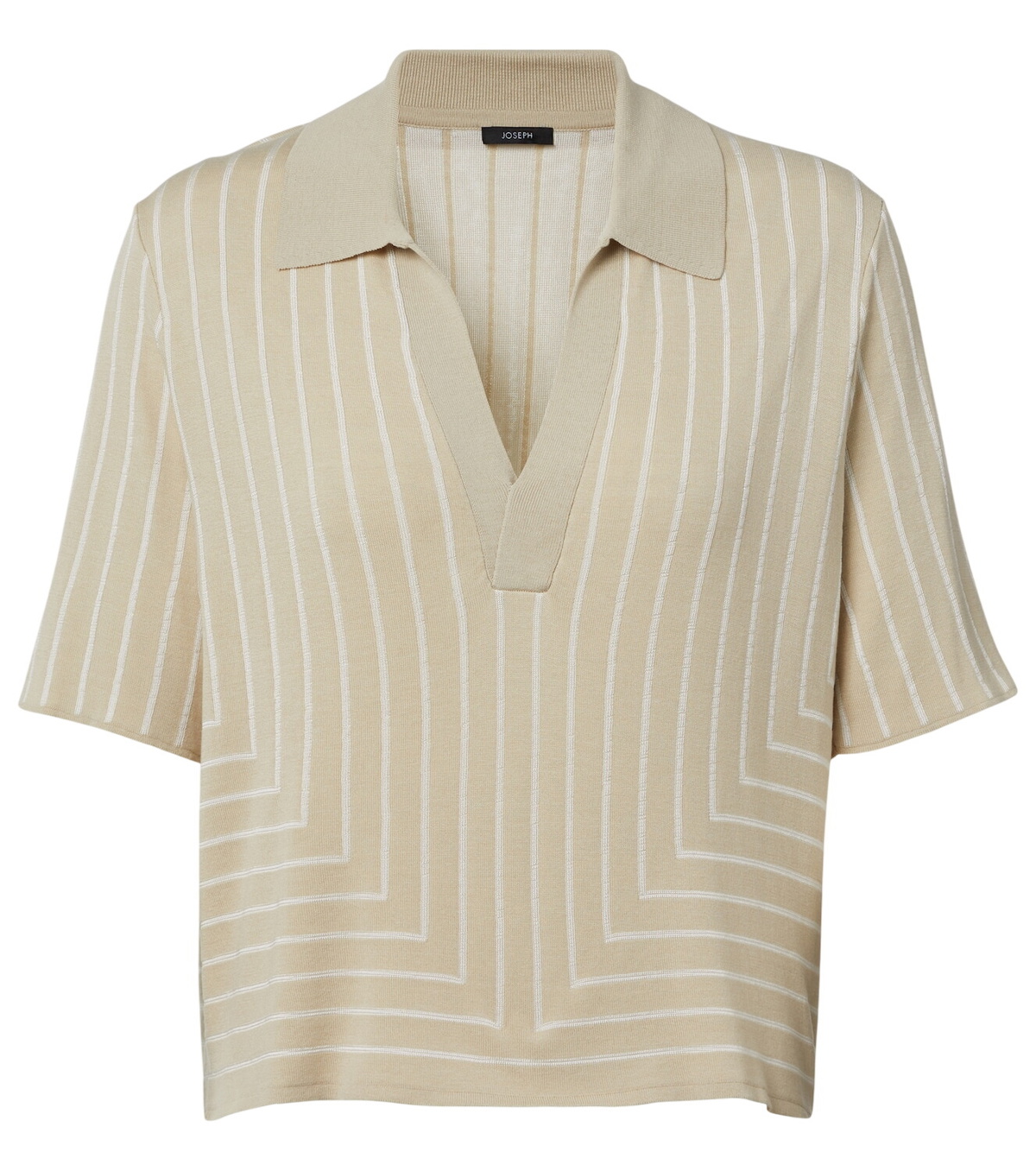 Joseph Striped cotton and silk polo shirt Joseph