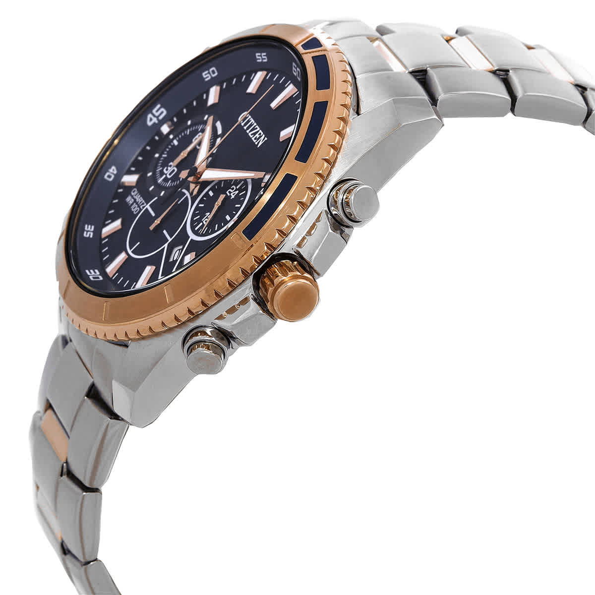 Citizen Chronograph Quartz Blue Dial Two-Tone Mens Watch AN8206-53L Citizen