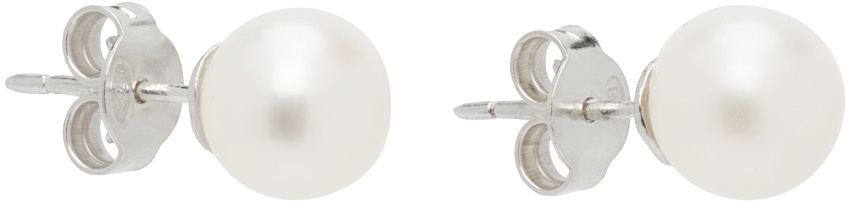 Hatton Labs White Pearl Stud Earrings Hatton Labs