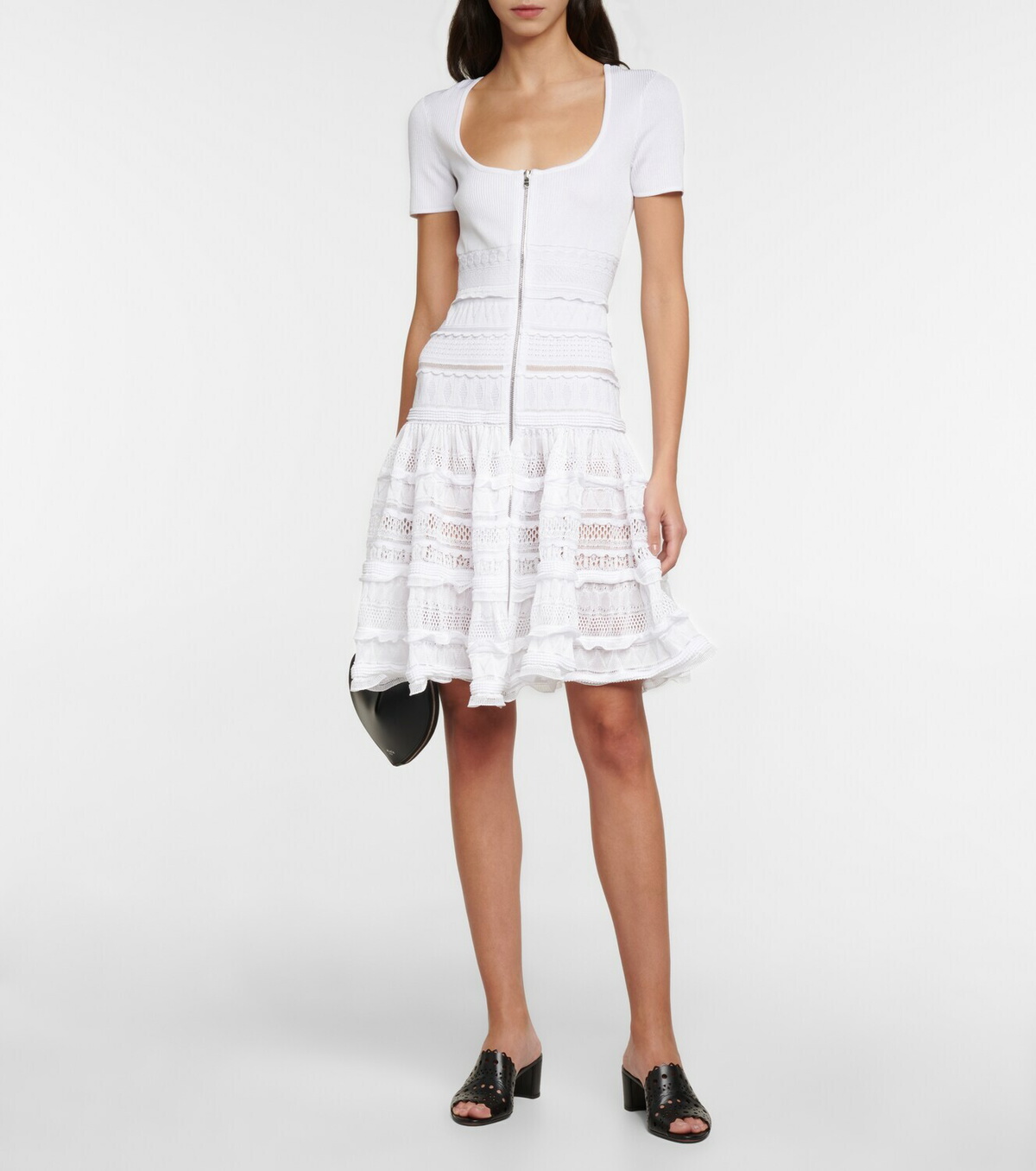 Alaïa Laser-cut leather mules ALAÏA
