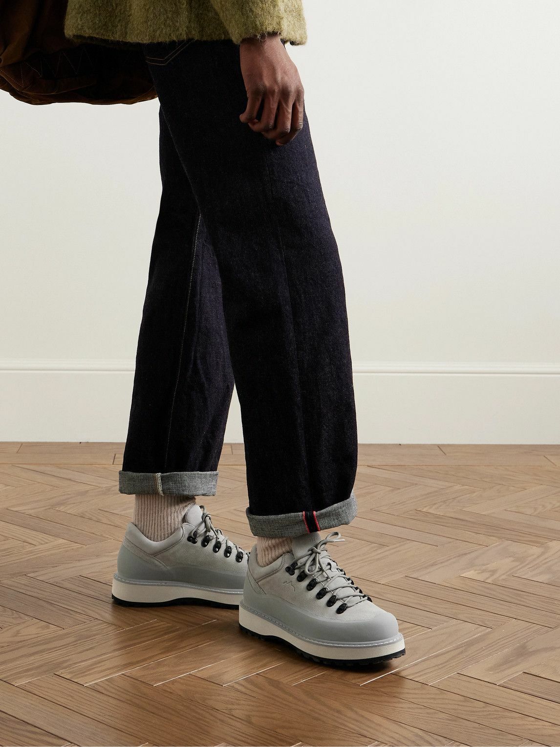 Diemme - Cornaro Rubber and Nubuck-Trimmed Suede Boots - Gray Diemme