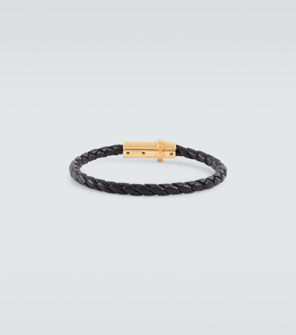 Versace Medusa braided leather bracelet Versace