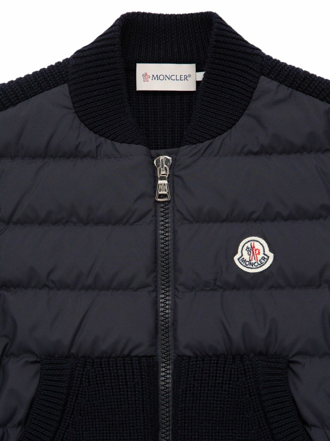 MONCLER Tech & Wool Down Cardigan Jacket Moncler