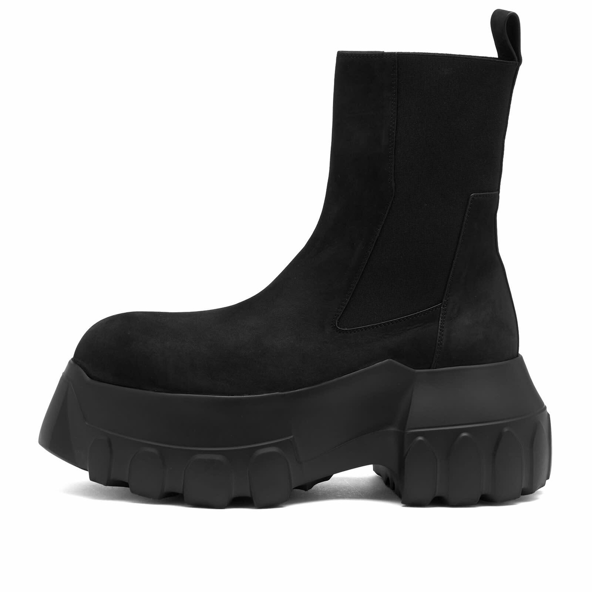 Rick Owens Men's Leather Mega Tractor Boots in Black Rick Owens