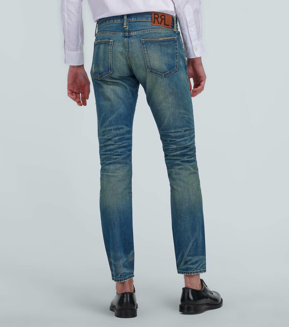 RRL Slim-fit washed selvedge jeans RRL