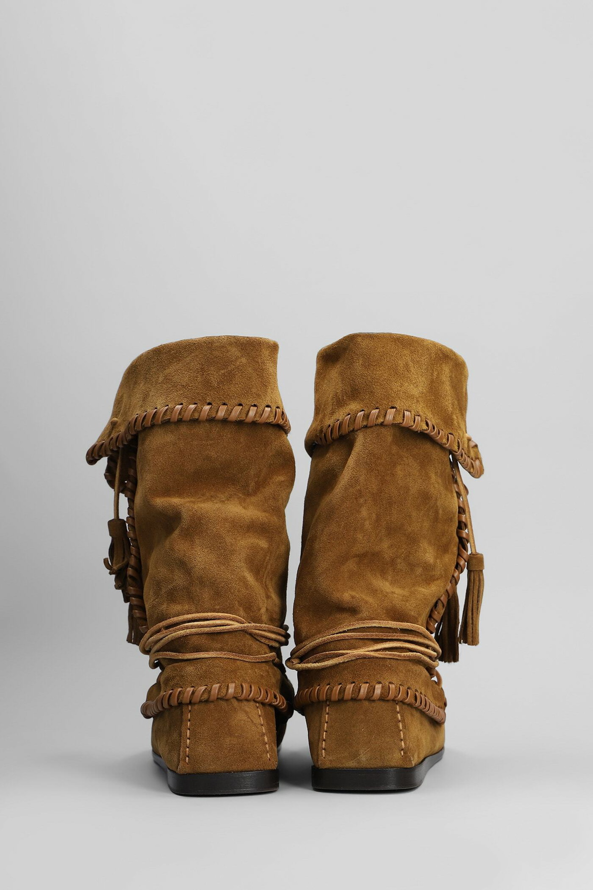 Isabel Marant Winki Low Heels Boots In Brown Suede Isabel Marant