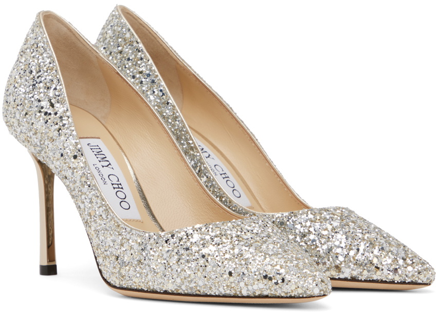 Jimmy Choo Silver Romy 85 Heels Jimmy Choo