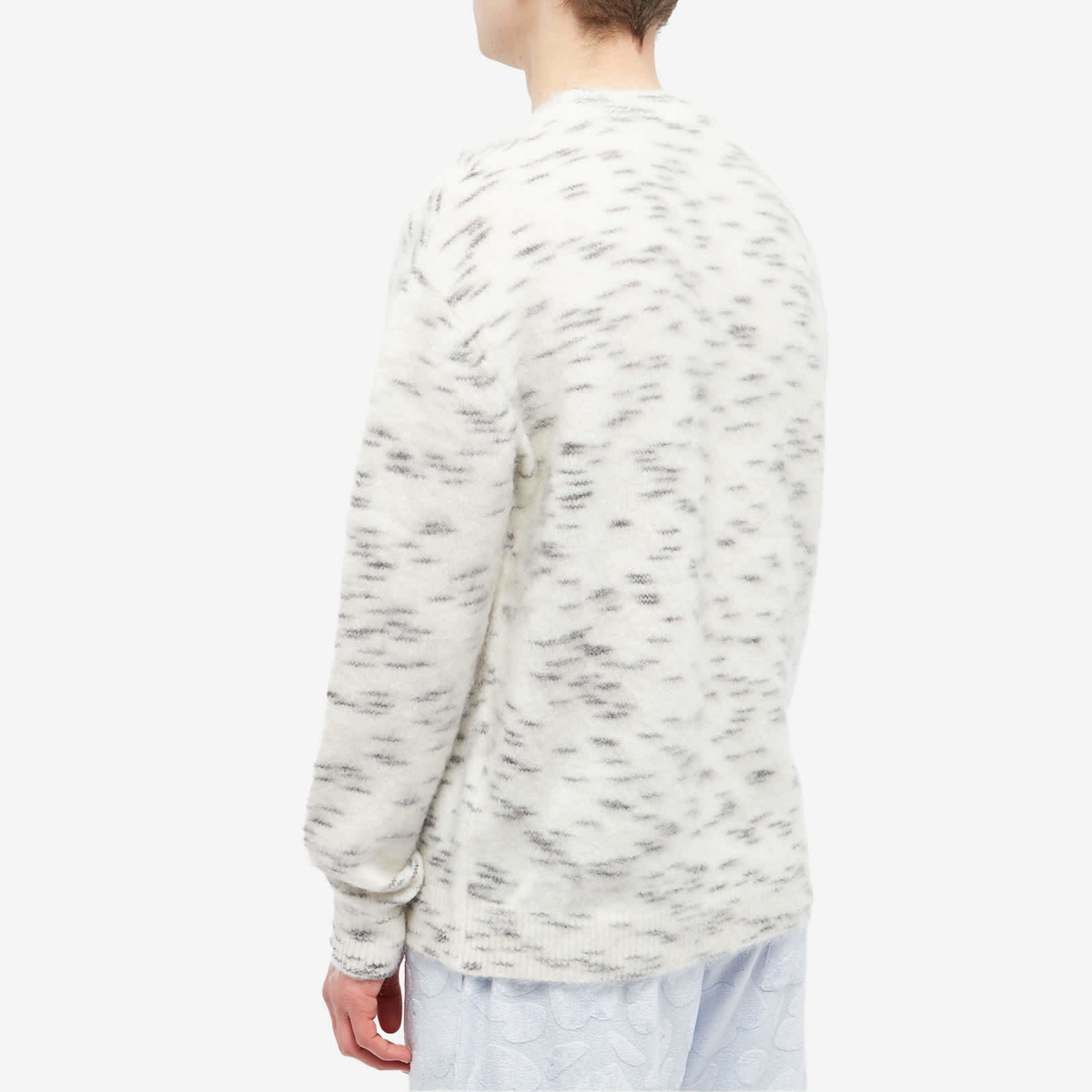 Acne Studios Men's Kristova Pattern Crew Knit in Off White Acne Studios