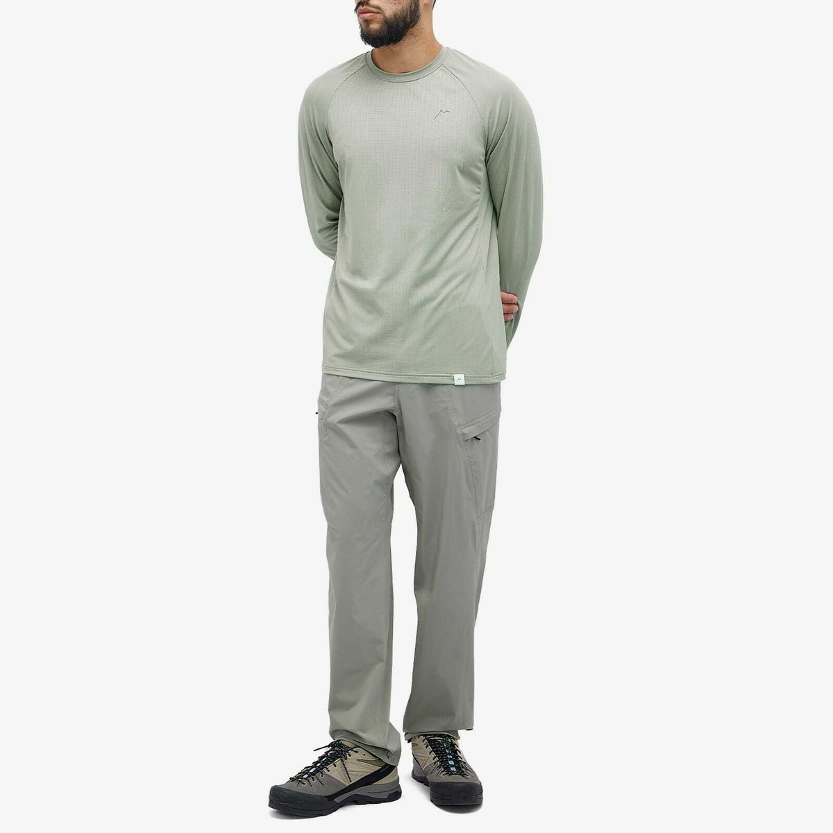 CAYL Men's Logo Air Long Sleeve T-Shirt in Stone CAYL