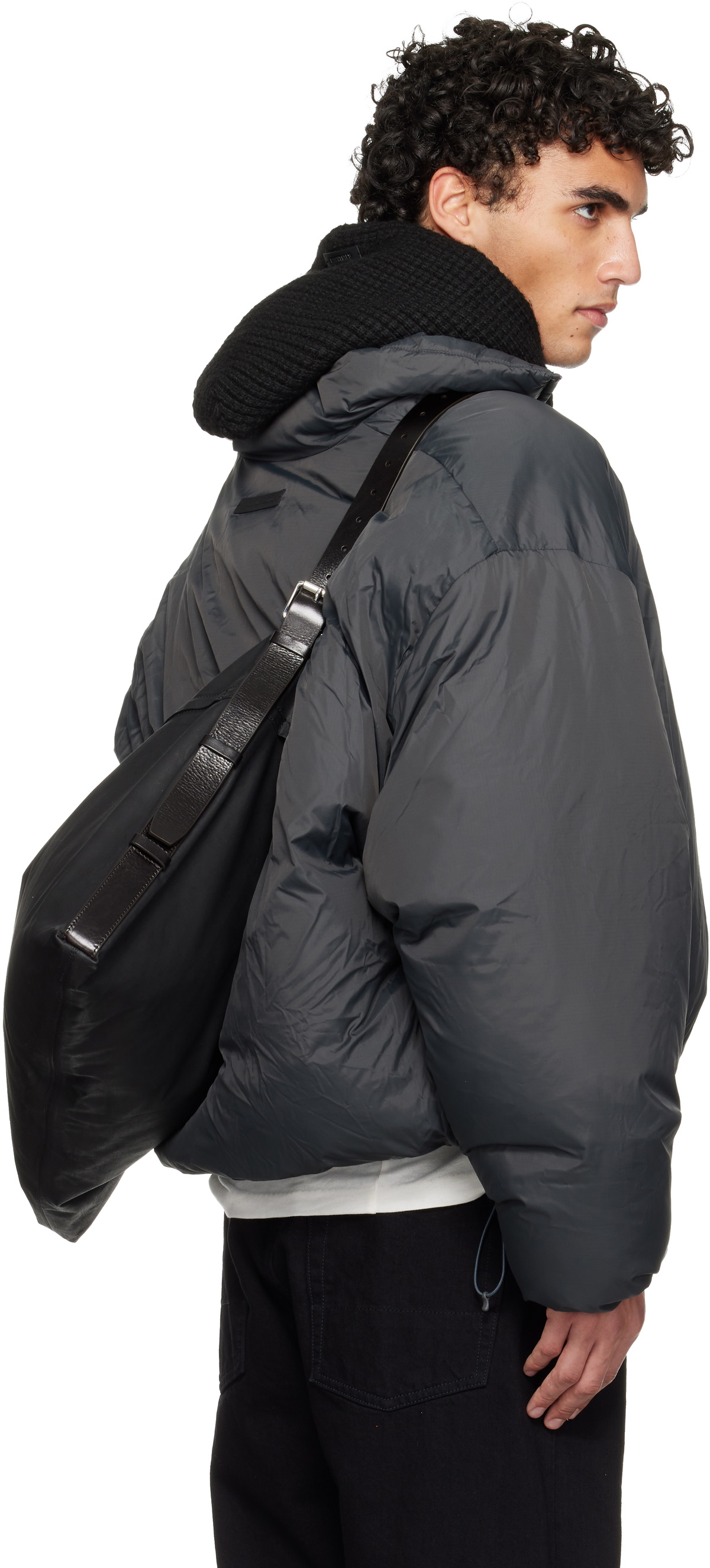 Fear of God ESSENTIALS Gray Holiday Ripstop Nylon Puffer Down Jacket ...