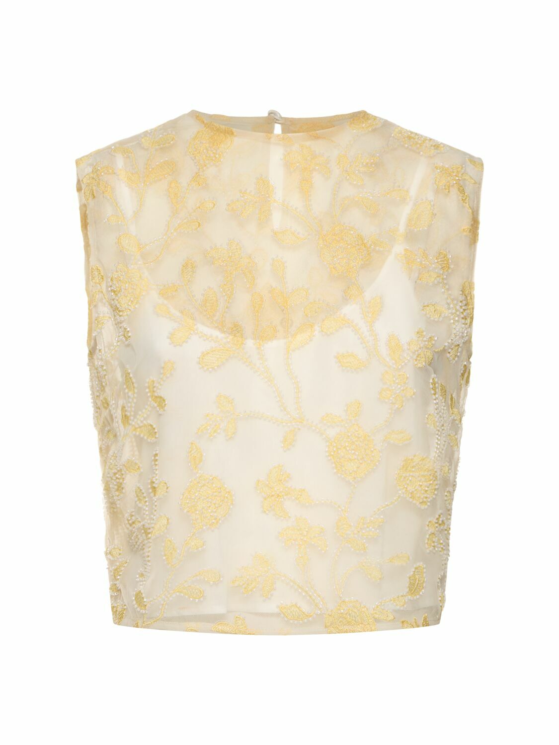 ROTATE Volia Flower Beaded Top ROTATE Birger Christensen